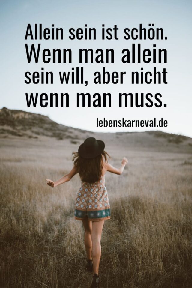 Allein Sein Sprüche Um Nicht Allein Zu Sein - Lebens Karneval